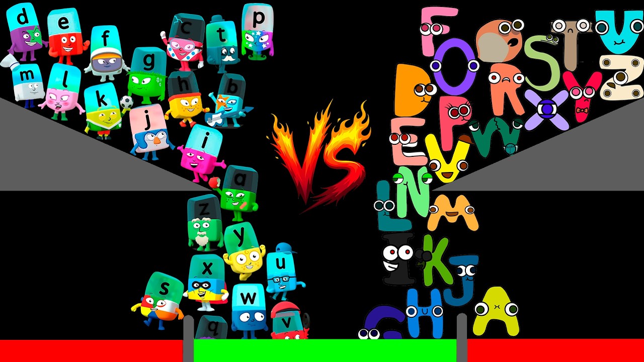 NEW Alphablocks vs Spanish Alphabet Lore Marble Race Elimination ...