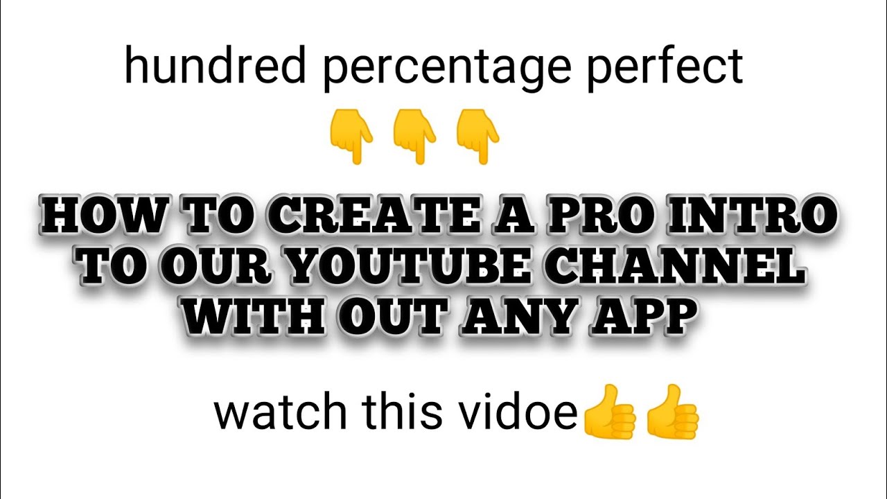 HOW TO CREATE PRO INTRO 🤔🤔🤔,👉👉 WATCH THIS VIDOE - YouTube