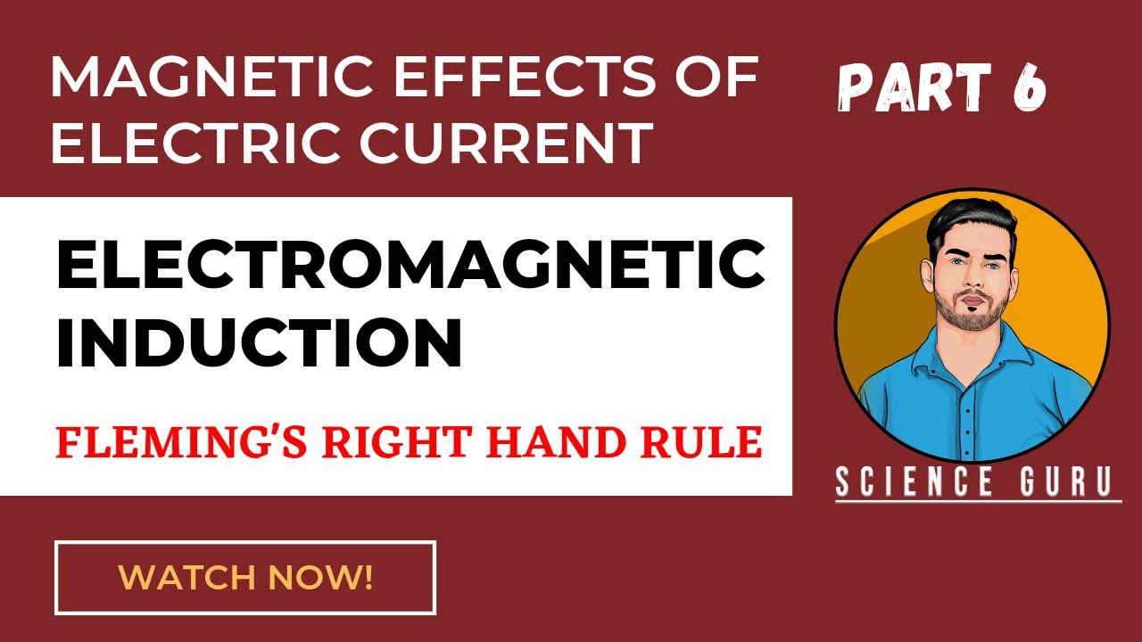 PART 6 | ELECTROMAGNETIC INDUCTION | FLEMING'S RIGHT HAND RULE | CLASS ...