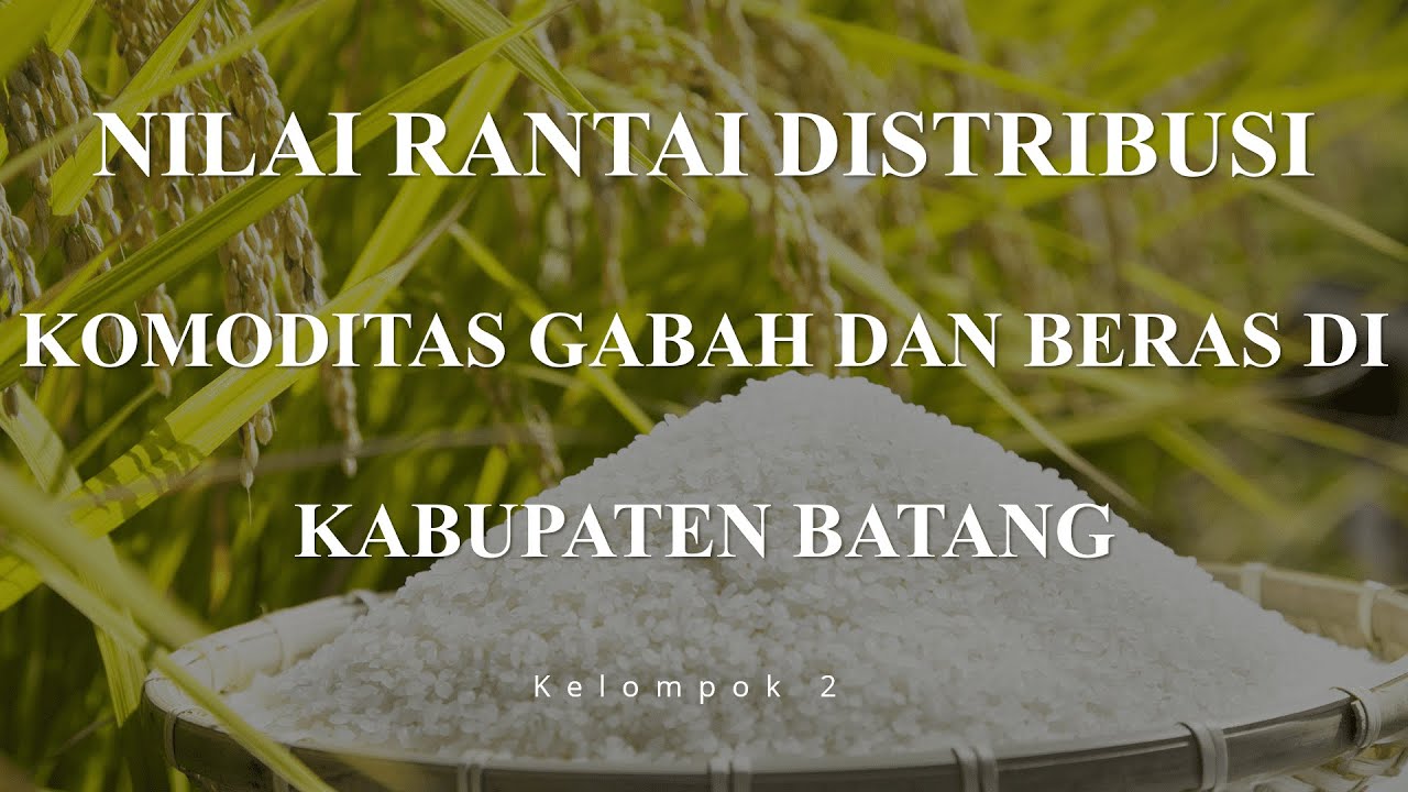 Nilai Rantai Distribusi Komoditas Padi Dan Beras - YouTube
