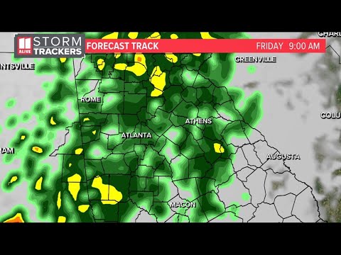 Live radar: Rain moves across metro Atlanta - YouTube