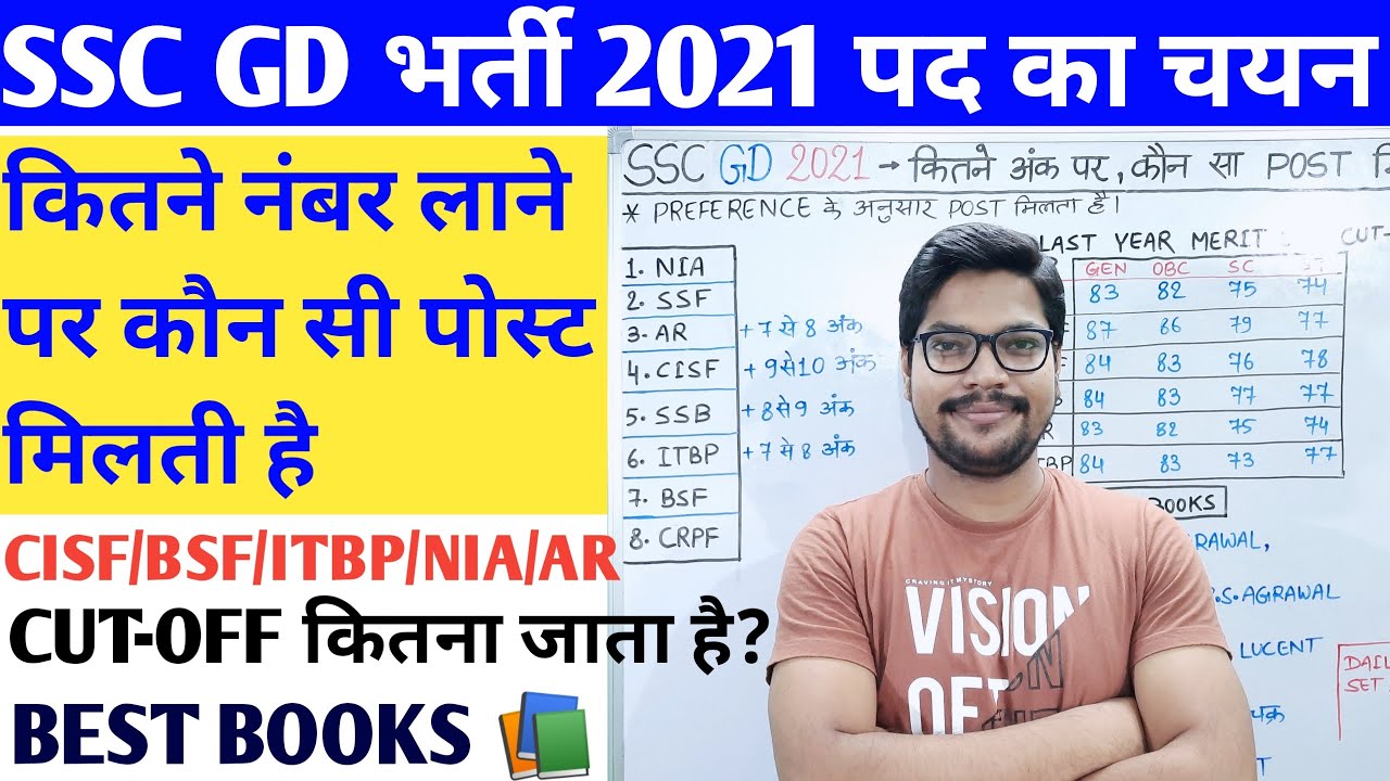 SSC GD Bharti 2021 Post preference | Ssc gd constable cutoff and best ...