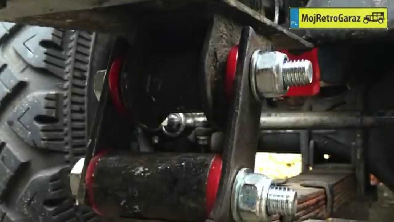 Replacement rubber suspension sleeve front and rear spring. - YouTube