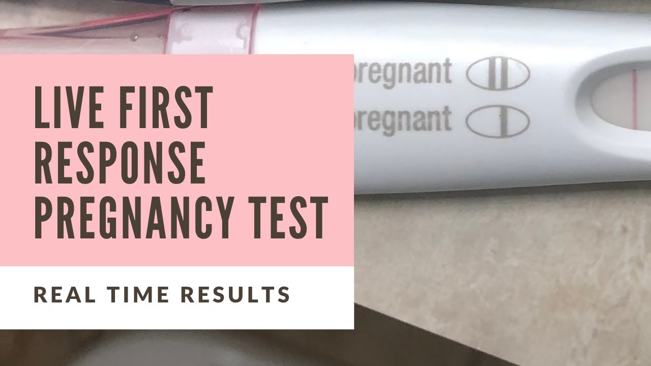POSITIVE FIRST RESPONSE PREGNANCY TEST-REAL TIME - YouTube
