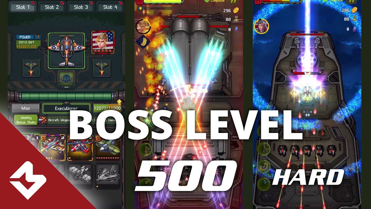 Boss Level 500 - Kaijin - 1945 Air Force Game (Hard) - YouTube