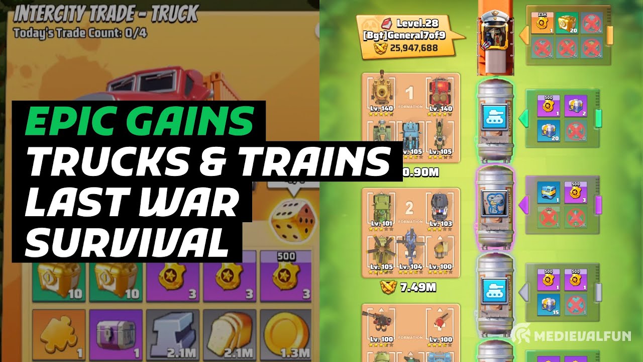 How to use Trade Trucks & Trains to get Plenty of RSS in Last War ...