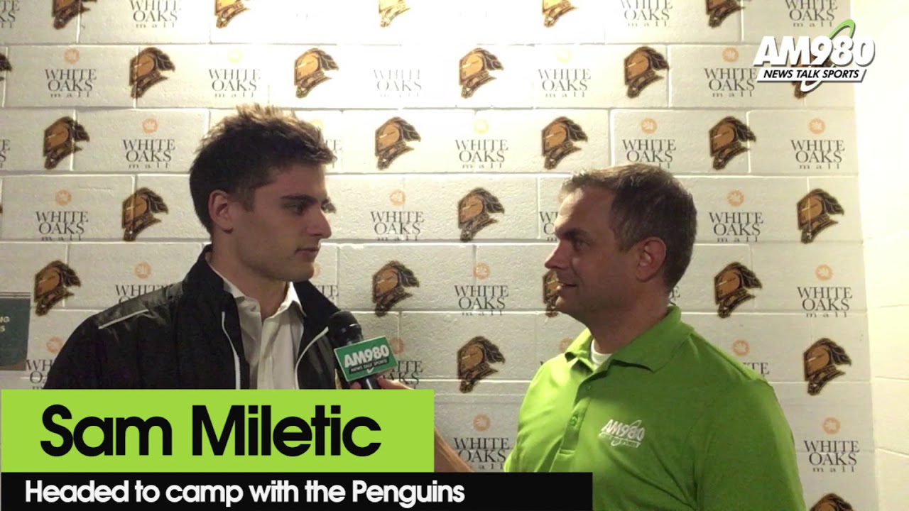 Sam Miletic goes to Rookie Camp with Pittsburgh - YouTube