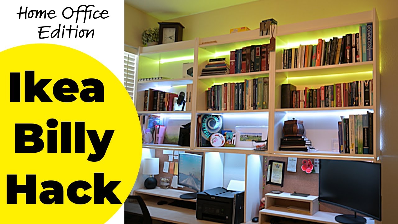 Ikea BILLY Bookcase Hack | Home Office Edition - YouTube