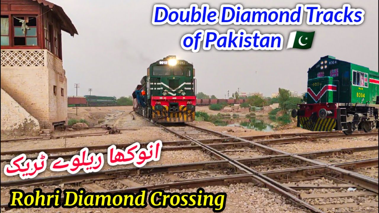 Rare Scene: Train on Double Diamond Railway Crossing of Pakistan ...