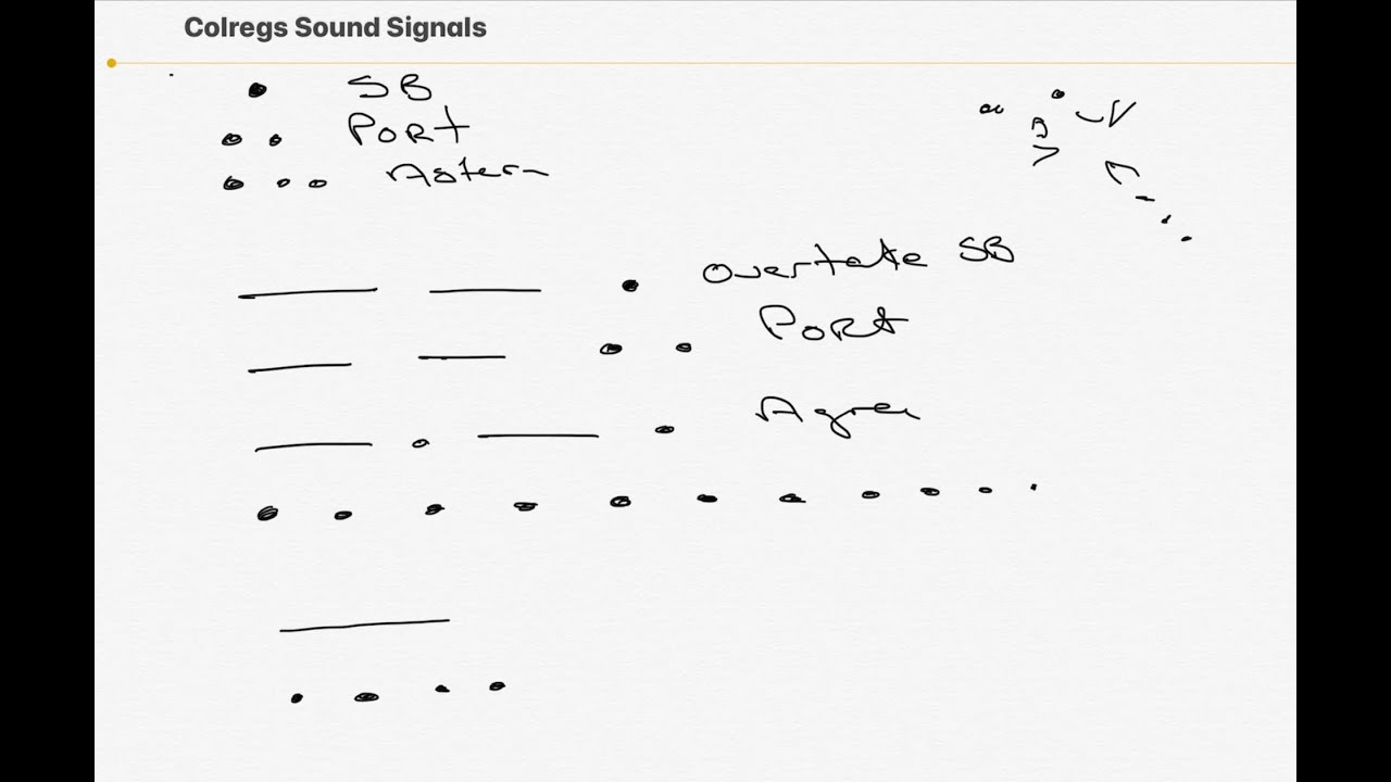 Colregs Sound Signals - YouTube