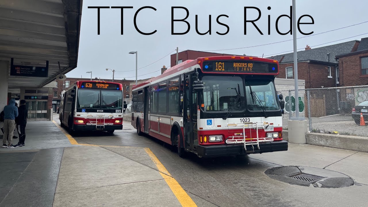 Toronto TTC 161 Rogers Road Bus Ride - Ossington Station to Weston ...