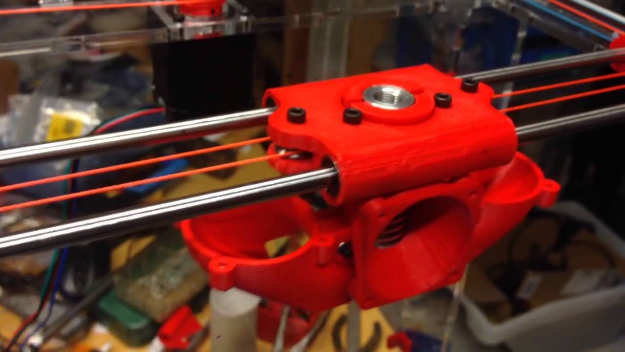 Dualwire-Gantry (DW-G) 3d printer, first test - YouTube