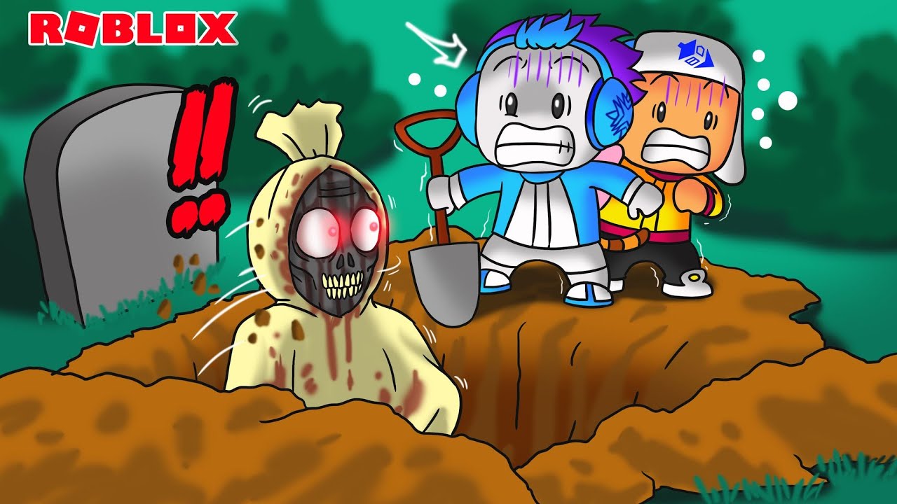 BABY DEL DAN MOCIL MENGGALI KUBURAN POCONG DI ROBLOX!!! - YouTube