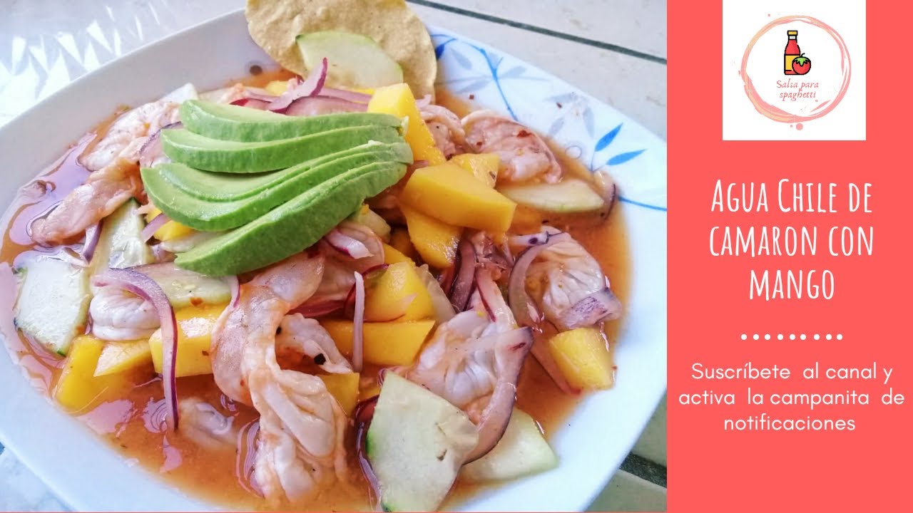 Aguachile de camarón con mango - YouTube