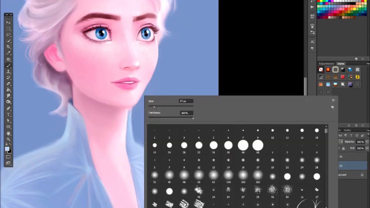 Elsa BOY version | painting process - YouTube