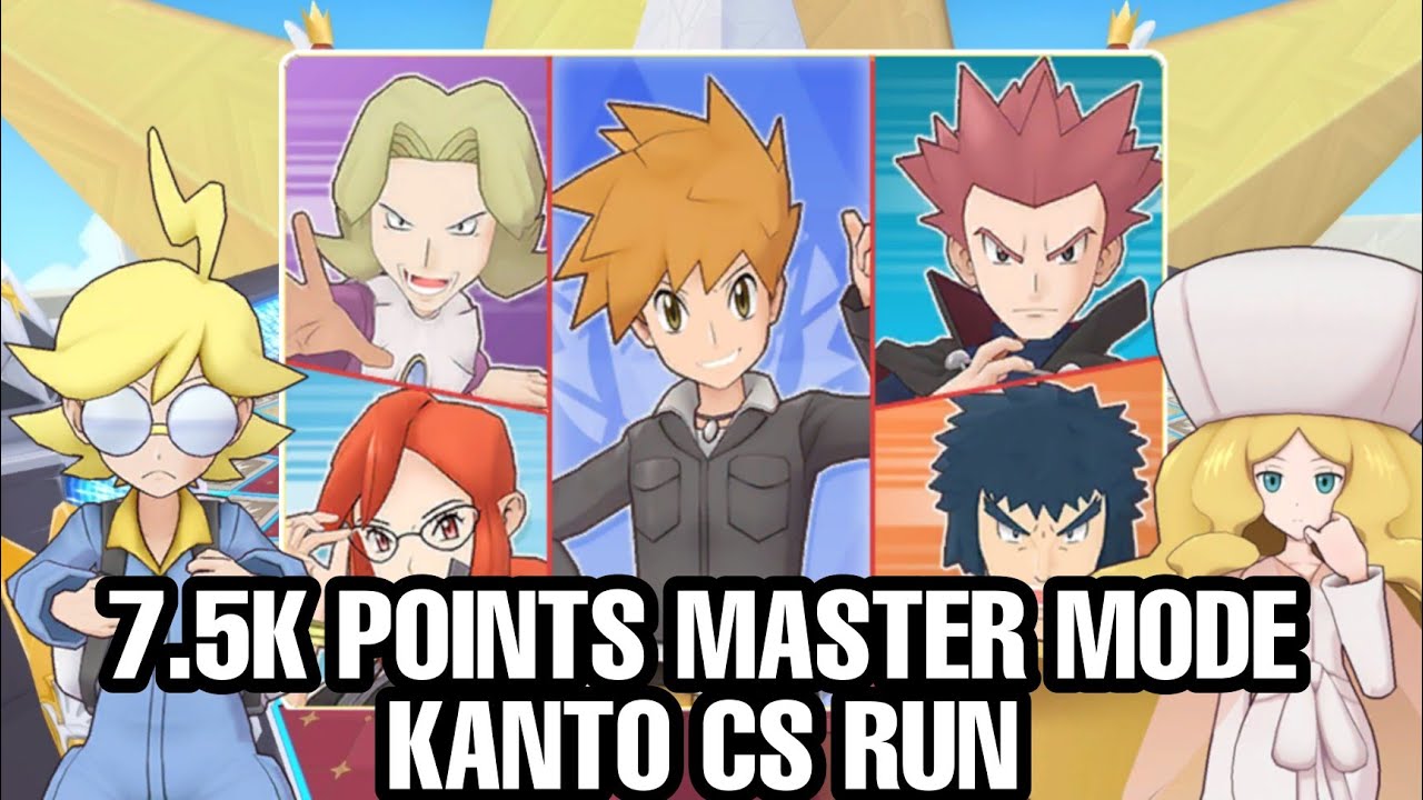7.5k points Master Mode Champion Stadium Kanto Run | Pokemon Masters EX ...