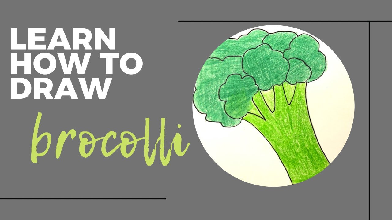 How to draw Broccoli - YouTube