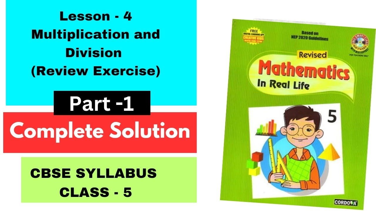 Multiplication and Division - Class 5th| Mathematics in Real Life ...