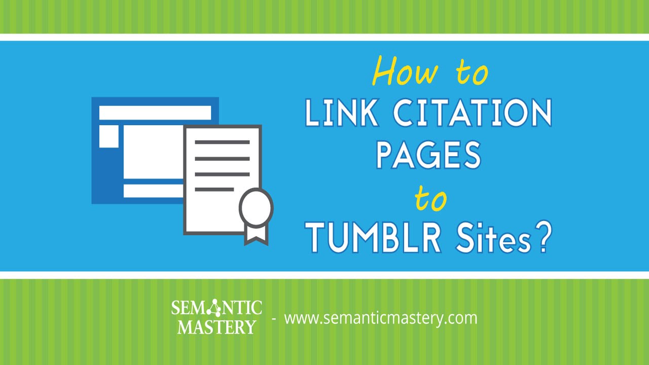 How to Link Citation Pages to Tumblr Sites? - YouTube
