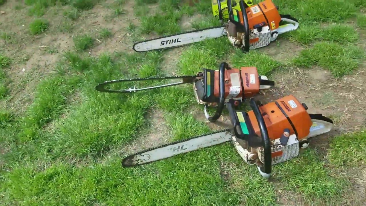 My chainsaw collection - YouTube