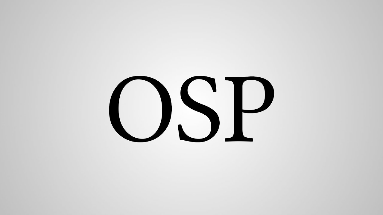 What Does "OSP" Stand For? - YouTube