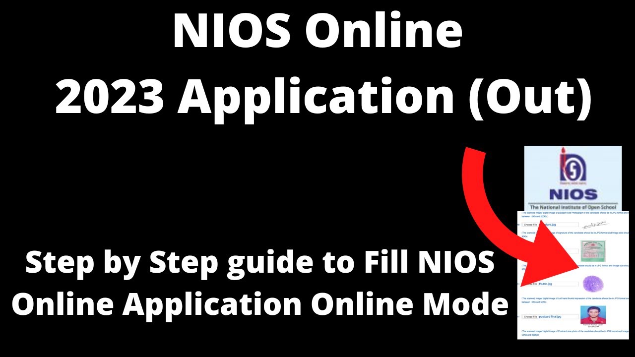 NIOS Online Admission 2023 Application Form (Released)- How to Fill ...
