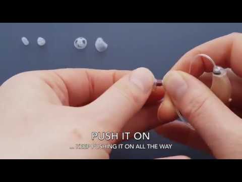 How to use hearing aid ear tips - YouTube