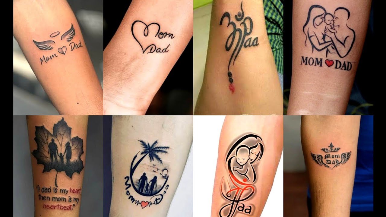 Mom ♥️ Dad love tattoo designs // Simple tattoo designs // #mom #dad #tattoo #video - YouTube