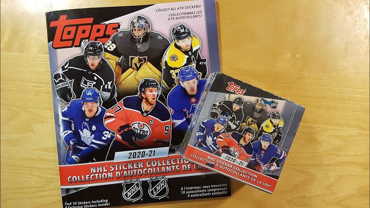 Topps 2020-21 NHL sticker collection box break and album review - YouTube