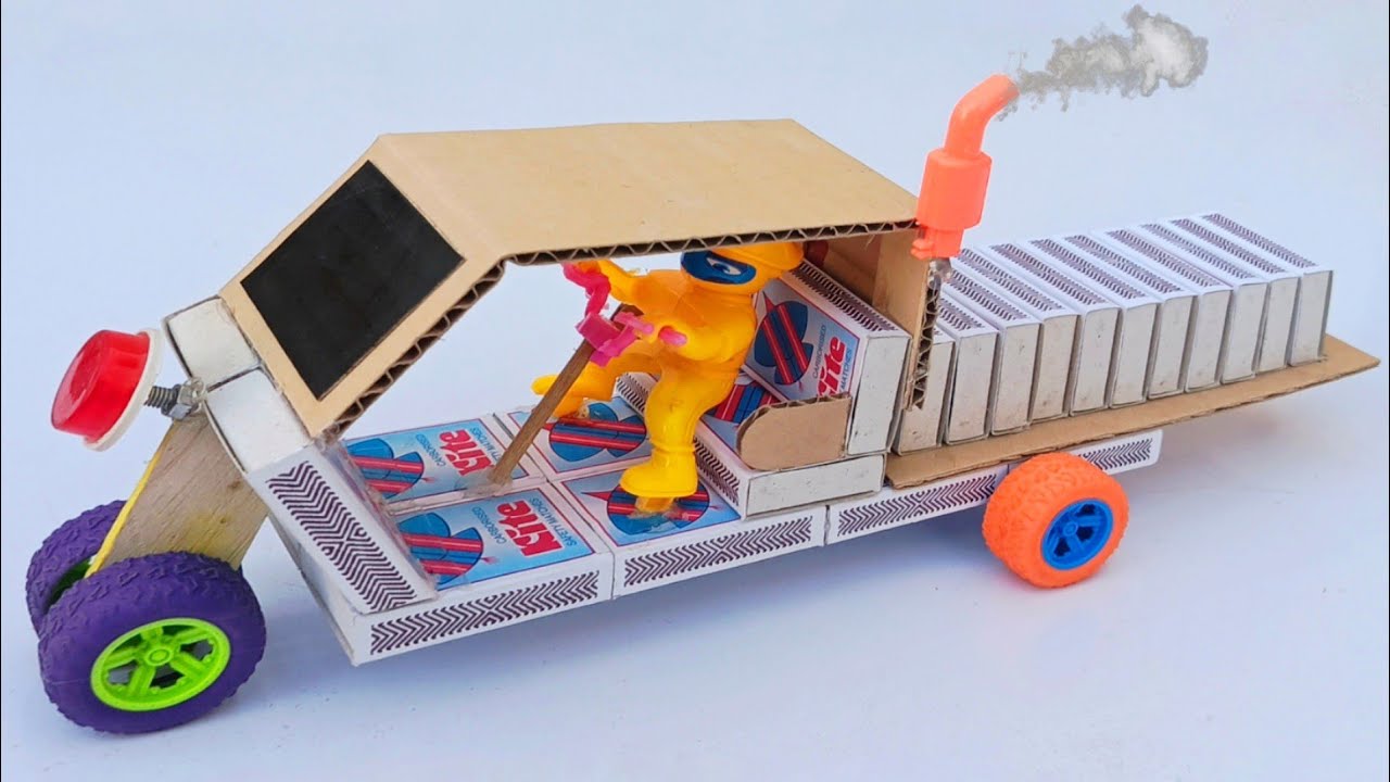 How To Make A Loader Loading Autorickshaw | from matchbox Cardboard diy ...