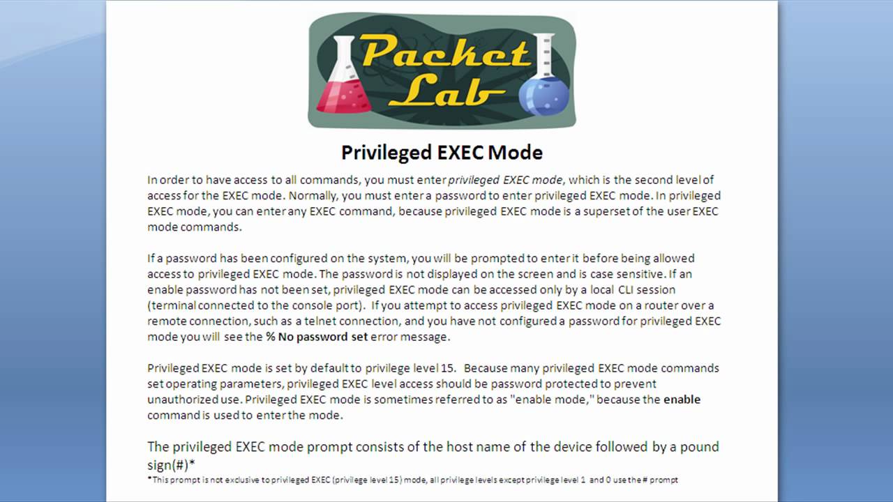 Cisco IOS CLI Modes - Part 1 - YouTube