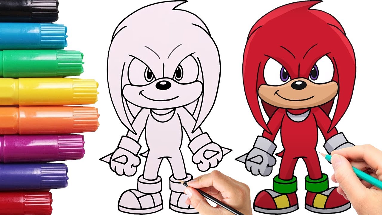 How To Draw Knuckles | Sonic 2 (Step by Step) Tutorial - YouTube