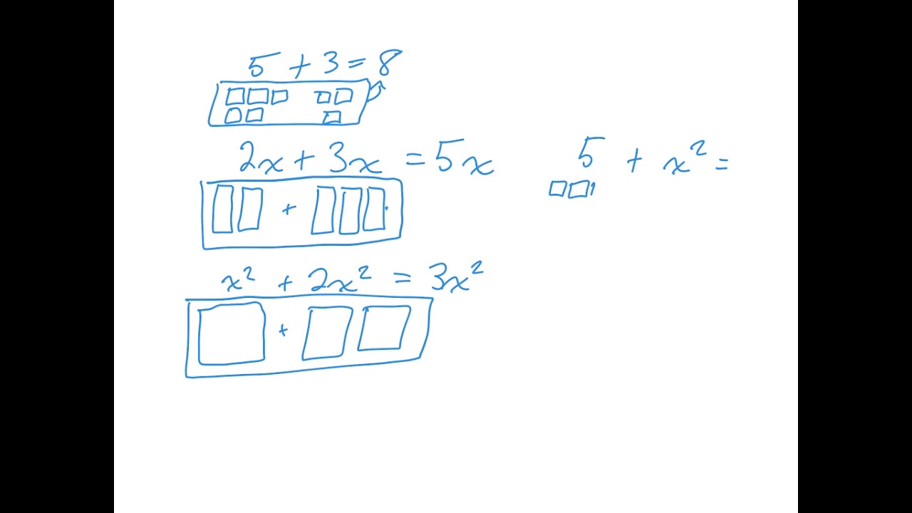 Additionner les termes semblables - YouTube