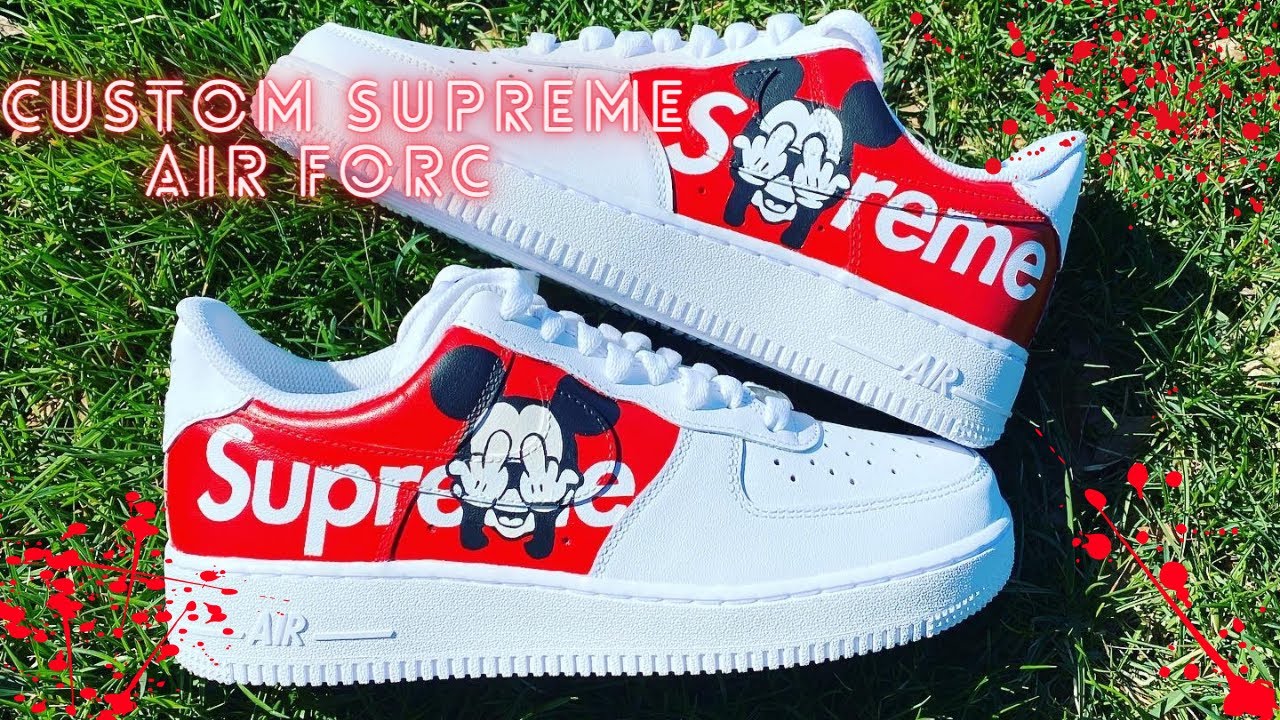 Custom Air forces supreme - YouTube