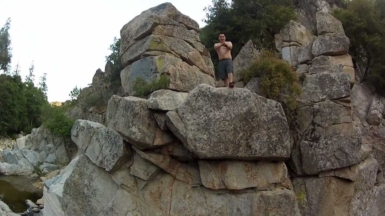 Cliff Jump Aztec Falls - YouTube