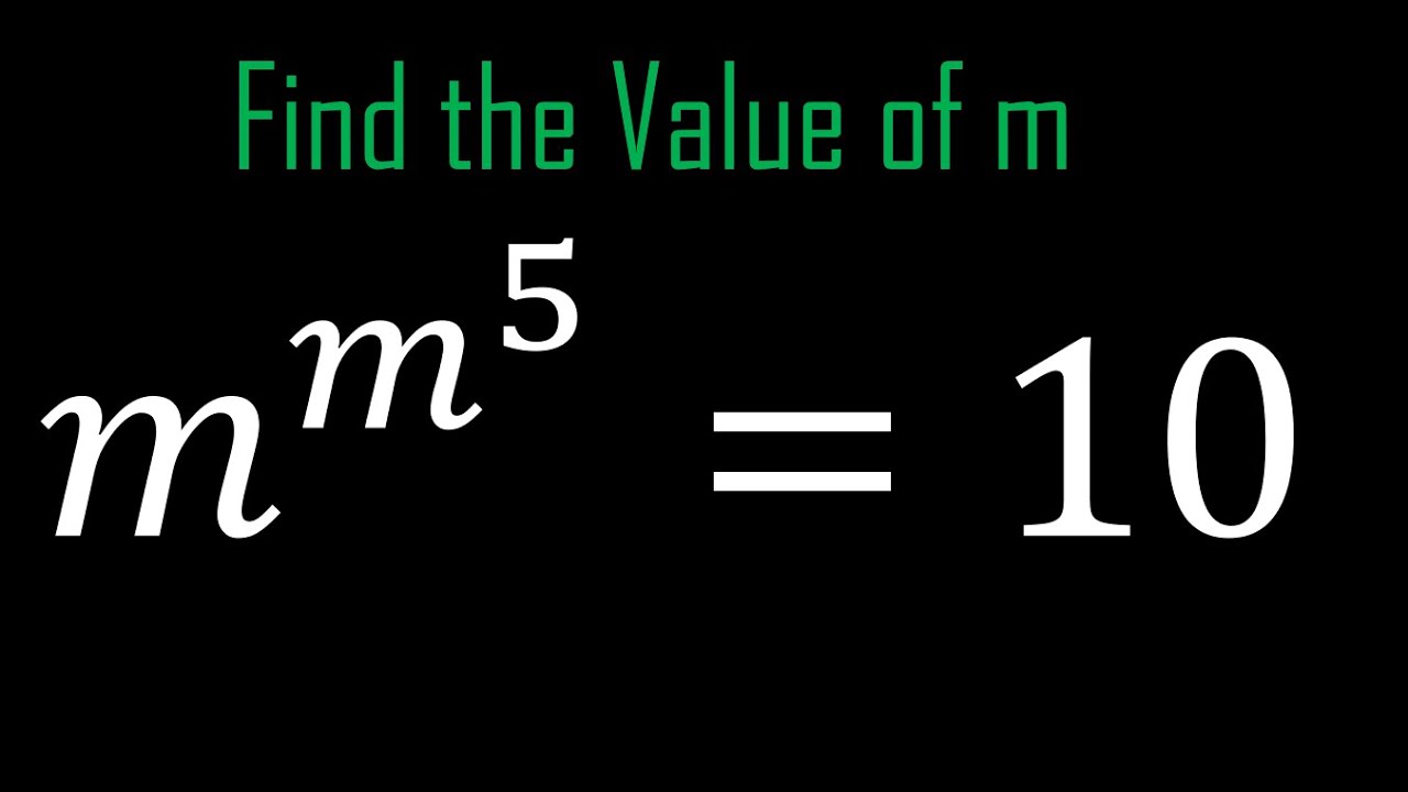 Find the Value of m | Math Olympiad - YouTube