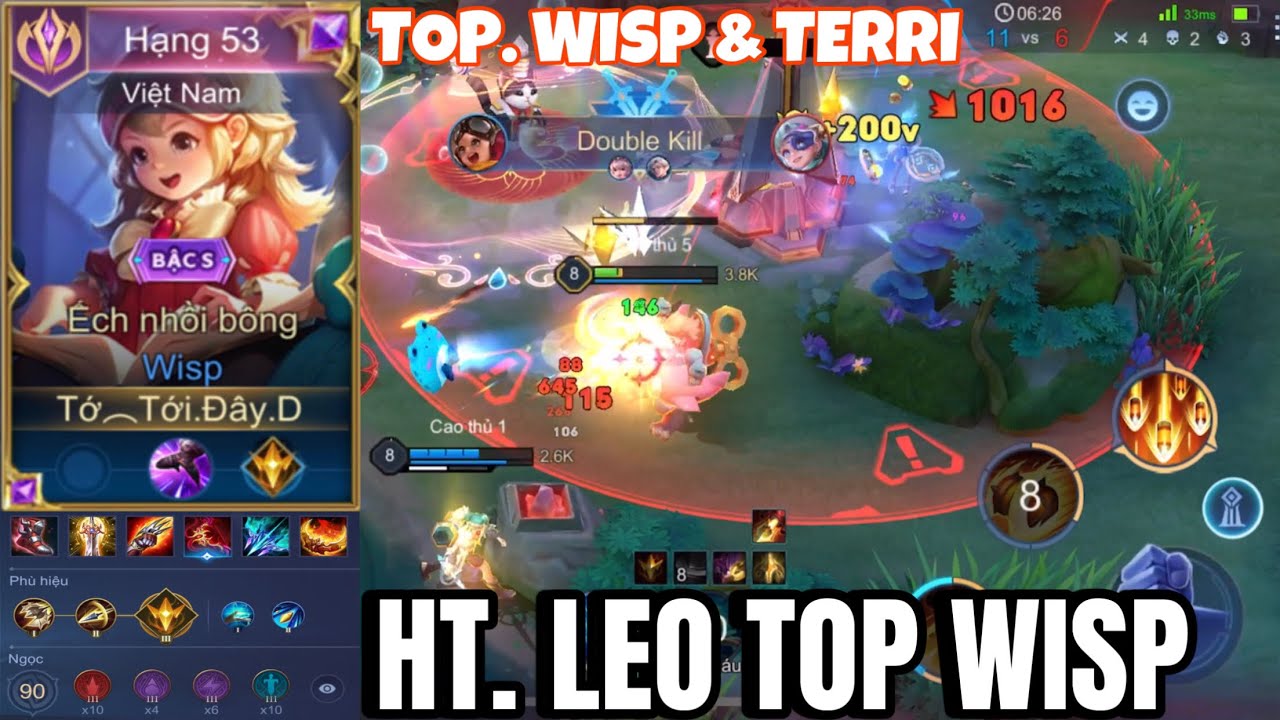 TOP. WISP : Đối Đầu & Terri…Sẽ NTN - Hành Trình Leo Top Wisp ??? - YouTube