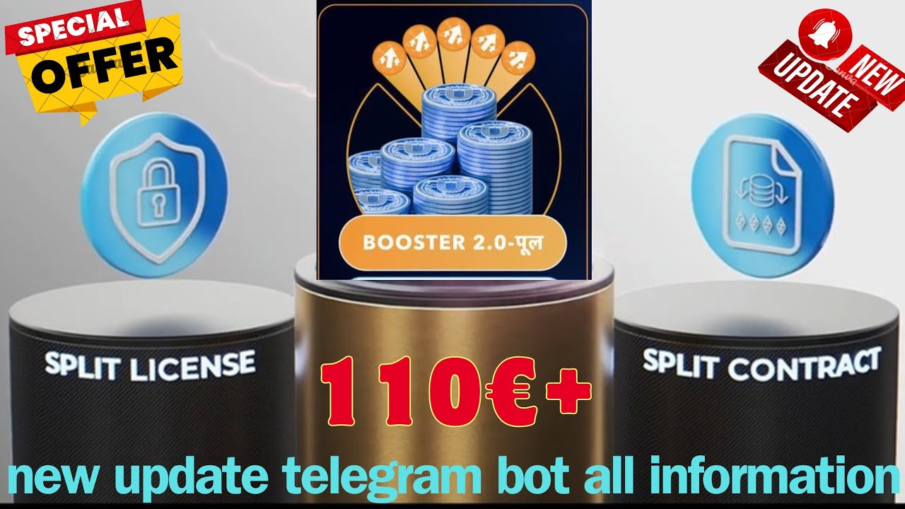How to Buy Booster Split 2.0 License contract Telegram Bot Update - YouTube