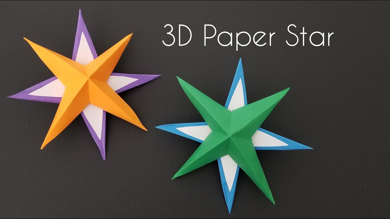 3D Paper Star | DIY Christmas Decorations | Paper Craft Ideas | Kids ...