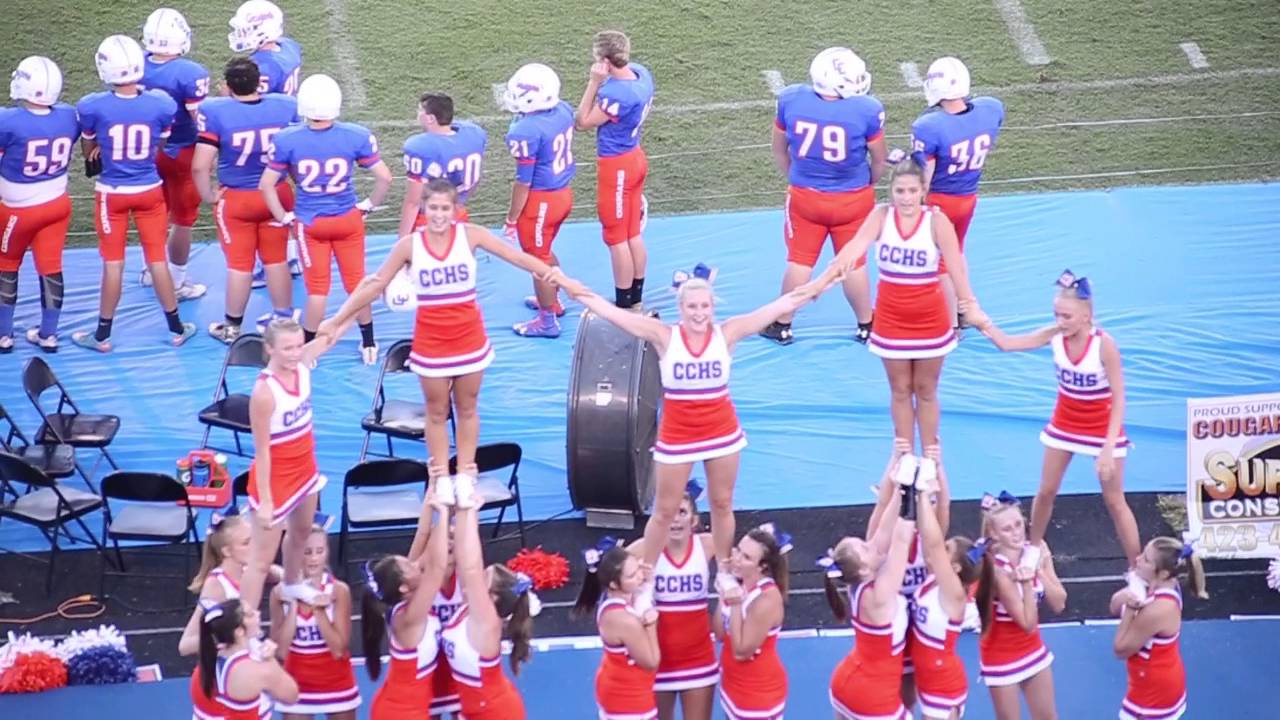 CCHS Cheer Team at the Central game from TheVolunteerTimes.com - YouTube