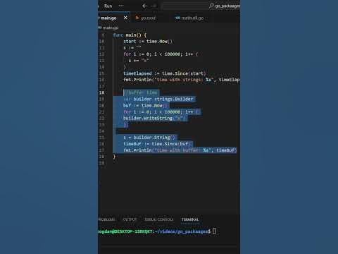 #shorts If you see this you will never concatenate strings in Golang using classic method ...