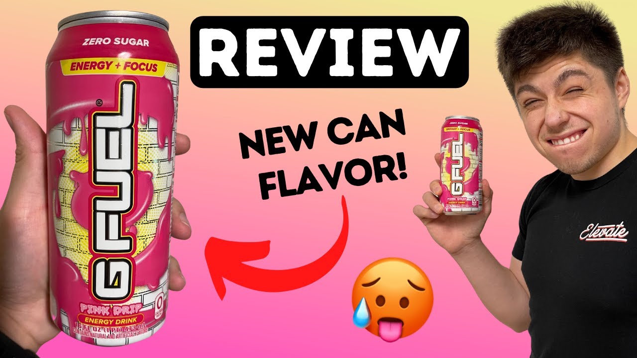 NEW Pink Drip GFUEL Can REVIEW! - YouTube