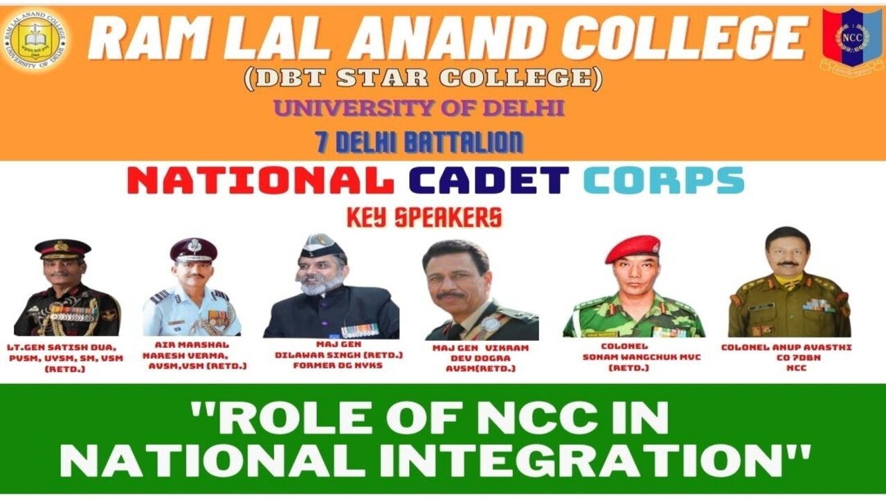 NATIONAL CONFERENCE ON '' ROLE OF NCC IN NATIONAL INTEGRATION '' DAY 1 ...