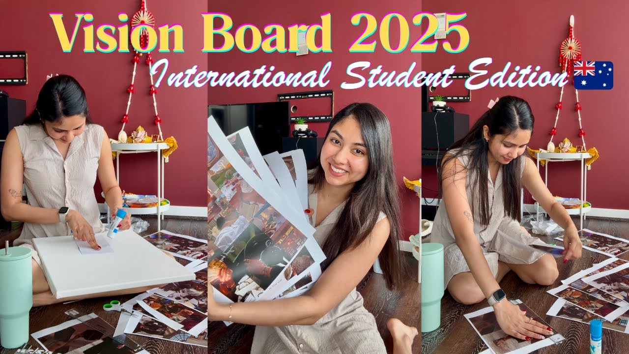 Making a Vision Board for myself 🎓🏖️🚙 | Goals for 2025 | International ...