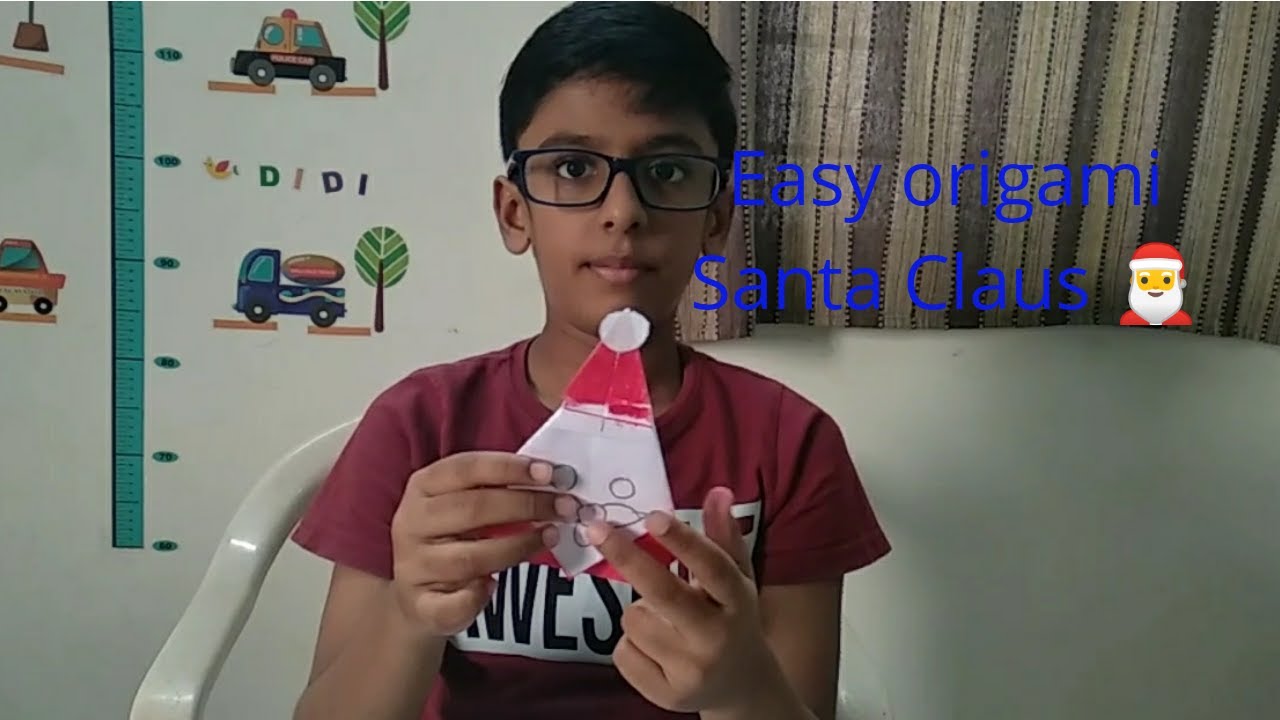 Easy origami Santa Claus with naghul - YouTube