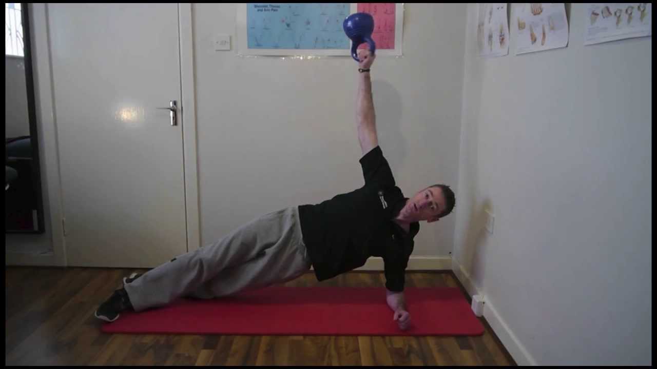 Side Plank Shoulder Stability Exercise Part 3 - YouTube