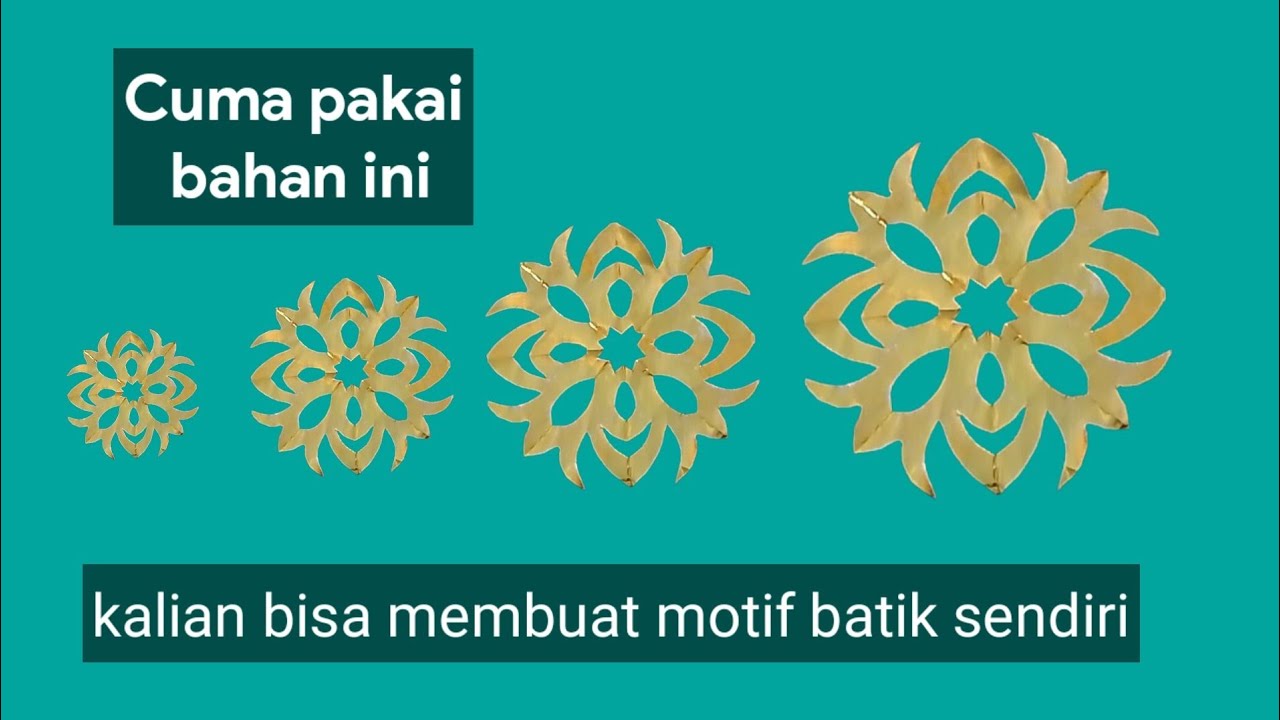 Ide kreatif,Membuat motif batik dari kertas karton dan origami - YouTube