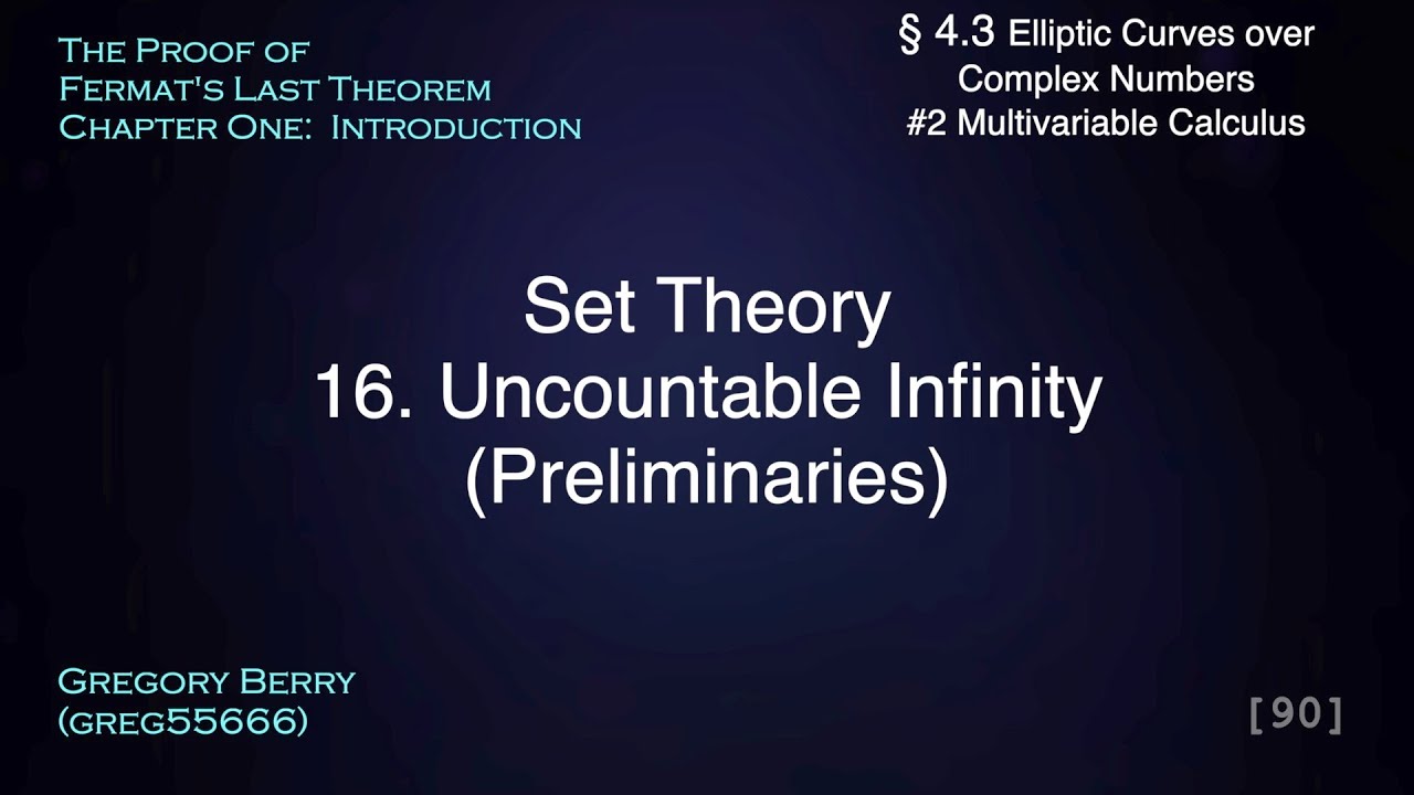 [90] Big Infinity! Uncountable Sets (Preliminaries) (Set Theory #16) #4 ...