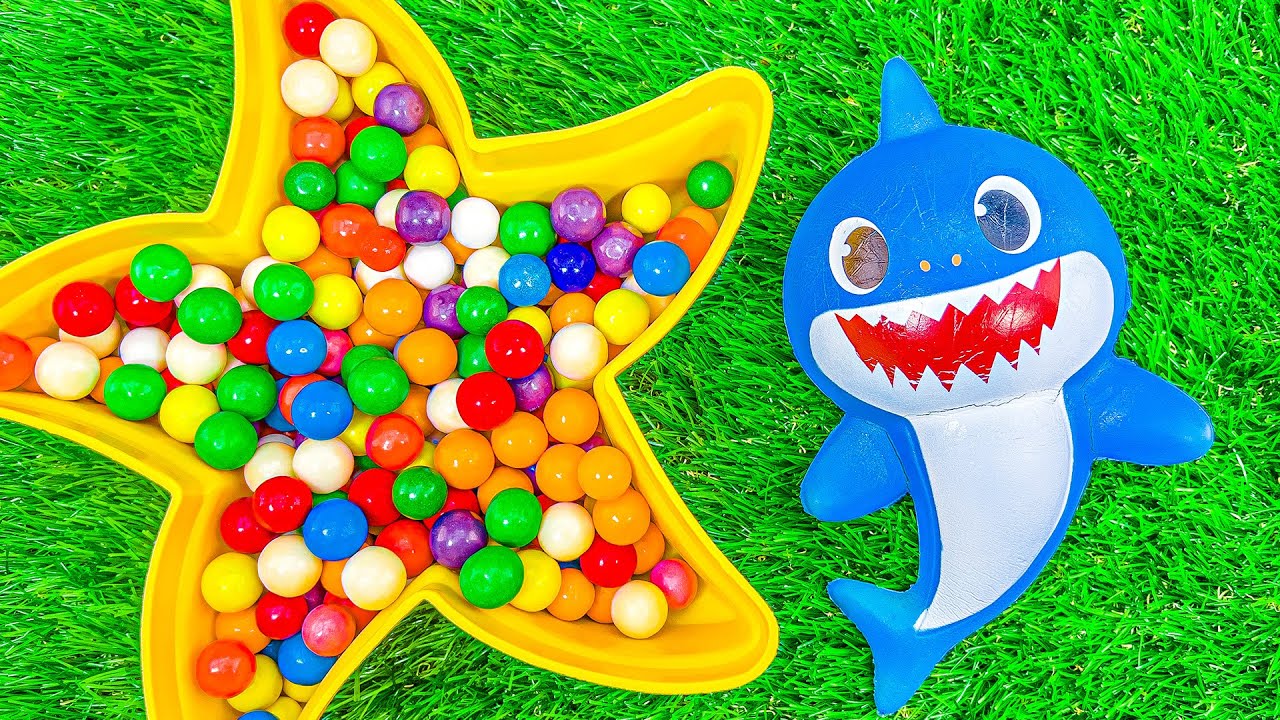 3 Minutes Satisfying & Mixing Gum Balls Candy with Funny Make Up in ...