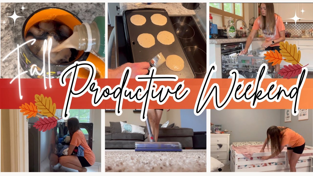 PRODUCTIVE FALL WEEKEND| Cleaning, Laundry, Groceries | Fall 2024 - YouTube